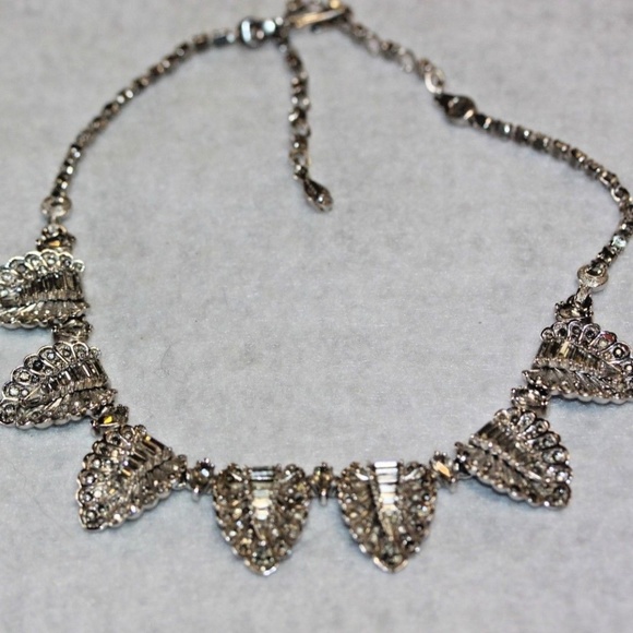 pennino | Jewelry | Sold Vintage Pennino Baguette Rhinestone Necklace ...